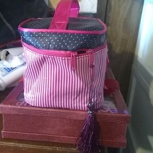 Xin | Bags | Sexy Satin Hot Pink Color Travel Train Case | Poshmark